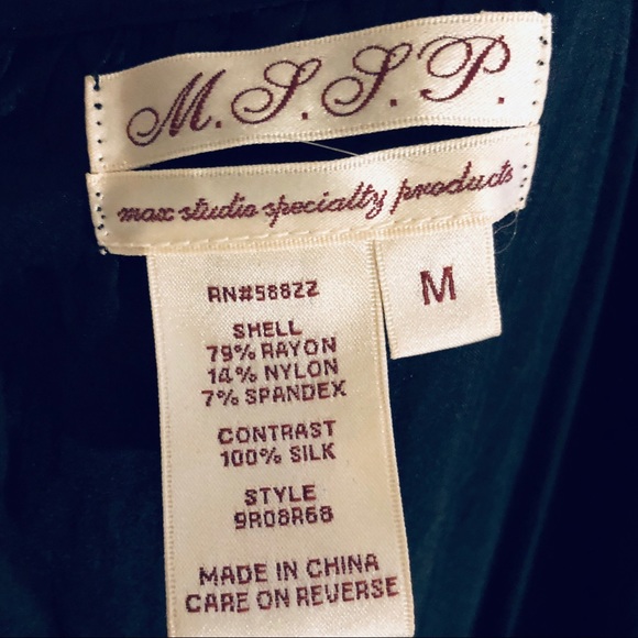 Max Studio Specialty Products | Dresses | Mssp Black Form Fitting Dress With Silk Upper | Poshmark